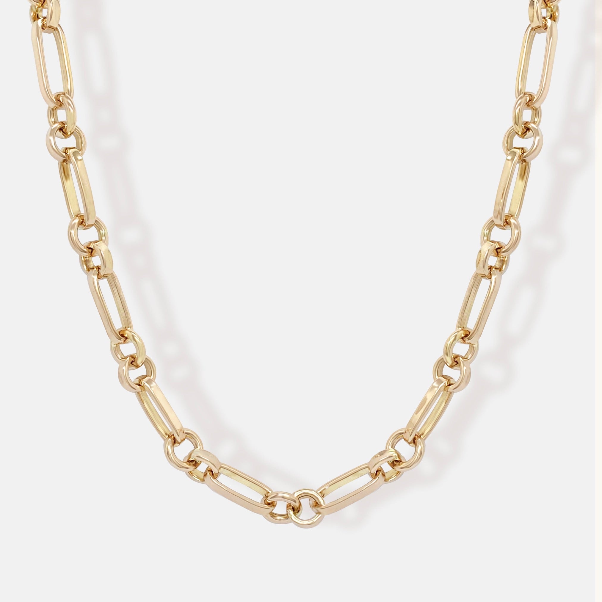 Three Link Jumble Chain Necklace – Maru - Fine Jewelry